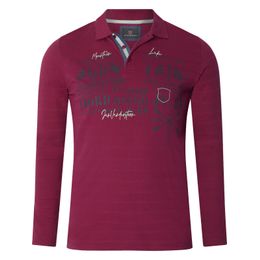Jan Vanderstorm Herren Langarm-Poloshirt "Langarm-Poloshirt MAKSE", rot, Gr. 4XL, Obermaterial: 100% Baumwolle CO., Shirts