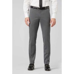 MEYER Herren Anzughose "Bonn", grau, Gr. 48, unifarben, 53% Polyester, 45% Wolle, 2% Elasthan, Hosen, mit 4-Way-Stretch