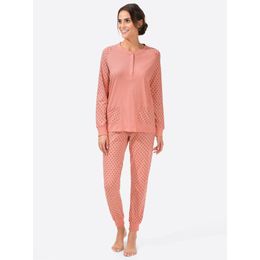 w&auml;schepur W&Auml;SCHEPUR Damen Schlafanzug, Gr. 44, rot, 100% Baumwolle, Homewear-Sets
