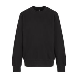 Urban Classics Jungen Sweater "Urban Classics Boys Light Terry Crew"schwarz, Gr. 110, unifarben, 75% Baumwolle, 25% Polyester, Sweatshirts