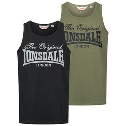 Lonsdale Shirt 'Moston' male Green, Black size S