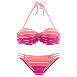Venice Beach B&uuml;gel-Bandeau-Bikini Damen Gr&ouml;&szlig;e XS/S pink