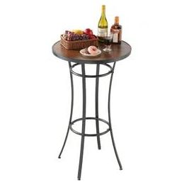 VEVOR Bartisch, 600 x 600 x 1000 mm, Bistrotisch, Stehtisch mit Metallgestell, Runde Esstische, K&uuml;chentisch, Tresentisch, Partytisch, Gartenm&ouml;bel f&uuml;r Balkon, Garten, Poolrand