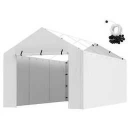 VEVOR Carport Garagenzelt 3 x 6 m, Zeltgarage, wasserdicht und UV-gesch&uuml;tzt, Schuppen Auto, einfache Installation mit Spanngurten, wei&szlig; (Oberteil und Rahmen nicht im Lieferumfang enthalten)