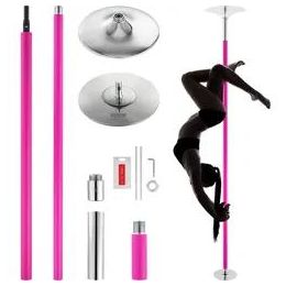 VEVOR Professionelle Tanzstange, Pole Dance Tragbare Tanzstange Profi ca. 216,3-270 cm H&ouml;henverstellbare Abnehmbare Fitnessstange Spinning Fitness Pink, Statische Tanzstange Fitnessstudios