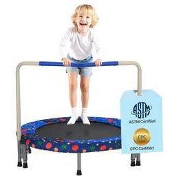 VEVOR Kindertrampolin Outdoor-Trampolin 91,44 cm faltbares Trampolin mit Griff, Rebounder-Trampolin Gartentrampolin f&uuml;r Kleinkinder, Geburtstagsgeschenk f&uuml;r Kinder ab 3 Jahren 100 kg belastbar Blau