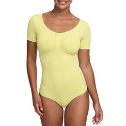 Cfab By Creamy Fabrics Shaping Bodysuit 'T-Shirt Bodysuit Sculpting Shapewear mit String' female Yellow size 4XL