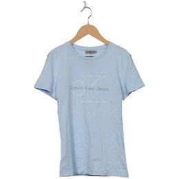Calvin Klein Jeans T-Shirt Damen Gr&ouml;&szlig;e XS Second Hand hellblau
