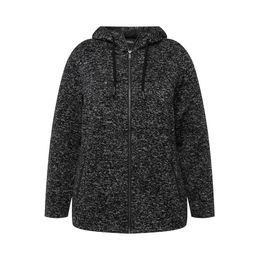 Ulla Popken Zip-Up Hoodie female Black size 46-48