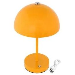 Akku LED Tischlampe orange mit Touchfunktion 16 x 26 cm inkl. Ladekabel