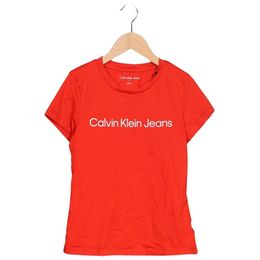 Calvin Klein Jeans T-Shirt Damen Gr&ouml;&szlig;e S Second Hand rot