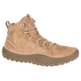 Merrell Sneaker Wrapt Mid WP (Minimal-Laufschuhe, Leder, wasserdicht) tobaccobraun Herren