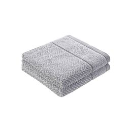 Herzbach Home Shower Towel male Grey size 70x140 cm