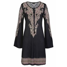 Lascana Strandkleid Damen Gr&ouml;&szlig;e 46 altrosa / schwarz