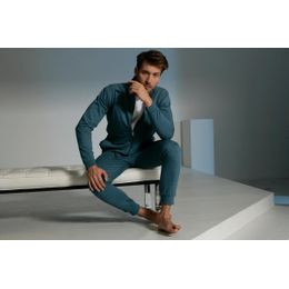 Bench. Loungewear Herren Sweatjacke, petrol-meliert, Gr&ouml;&szlig;e 44/46