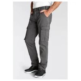 MAN'S WORLD Cargohose MAN'S WORLD, Herren, Gr. 52, N-Gr, grau, Obermaterial: 100% Baumwolle, unifarben, bequem lang, Hosen Cargohose, mit aufgesetzten Taschen