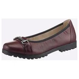 Slipper Caprice, Damen, Gr. 39, rot (bordeaux), Glattleder, Lackleder, Schuhe Slipper