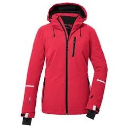 Skijacke Killtec "KSW 81 WMN SKI JCKT", Damen, Gr. 40, rot, Obermaterial: 100% Polyester;Futter: 100% Polyester;F&uuml;llung: 100% Polyester, Jacken Skijacke, Wasserdichte, atmungsaktive Winterjacke mit abnehmbarer Kapuze