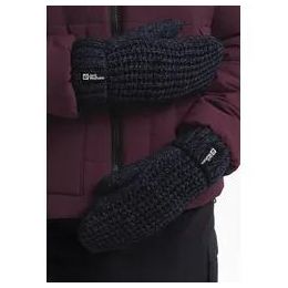 F&auml;ustlinge Jack Wolfskin "MEDLEY KNIT MITTEN W", Damen, Gr. M (38/40), blau (schwarznavy), Obermaterial: 100% Polyester; Futter: 100% Polyester, Handschuhe F&auml;ustlinge