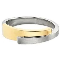 Fingerring Bruno Banani "Schmuck Geschenk Silber 925 Damenring" Gr. 59, gold (silberfarben, gelbgoldfarben), Fingerringe, Damen, 59, Silber 925 (Sterlingsilber), 2,5mm, Fingerring