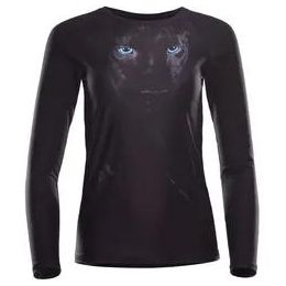 Langarmshirt WINSHAPE "AET120LS", Damen, Gr. L, schwarz (panther, schwarz), 85% Polyester, 15% Elasthan, Rundhals, Shirts Langarmshirt, Functional Light and Soft