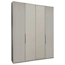 Kleiderschrank Wiemann "Denver", beige (champagner, dekor), B:197,3cm H:217cm T:58cm, Holzwerkstoff, Schr&auml;nke, Kleiderschrank, hochwertige Beschl&auml;ge