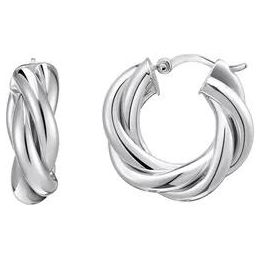 Paar Creolen Thomas Sabo "Schmuck Silber 925 Ohrringe gedrehtes Design", silber (silberfarben), Ohrringe, Damen, Silber 925 (recycelt)
