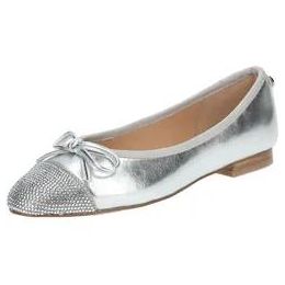 Ballerina Steve Madden "Steve Madden Ballerinas Leder/Textil", Damen, Gr. 39, silber, Leder, Textil, Schuhe Ballerina