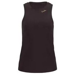 Tanktop WINSHAPE "AET134LS", Damen, Gr. XS, espresso, 85% Polyester, 15% Elasthan, Rundhals, Tops Tanktop, Functional Soft and Light