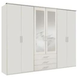 Kleiderschrank wimex "Ben", wei&szlig;, B:270cm H:210cm T:58cm, Schr&auml;nke, Kleiderschrank, mit jeweils drei Schubk&auml;sten