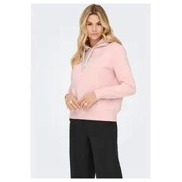 Kapuzensweatshirt Only "ONLNOLI L/S HEART HOOD SWT NOOS", Damen, Gr. S, rosy touch detail:silber strings, heart emb, Sweatware, Obermaterial: 60% Baumwolle, 40% Polyester, unifarben, regular fit normal, Rundhals, Rippb&uuml;ndchen, Sweatshirts, Baumwollmischung, regular fit