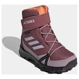 Winterstiefel Adidas TERREX "TERREX SNOW HOOK-AND-LOOP COLD.RDY WINTER", M&auml;dchen, Gr. 40, rot (quiet crimson, silber dawn, amber tint), Synthetik, Textil, Schuhe Winterstiefel, wasserdicht und w&auml;rmend, f&uuml;r Kinder & Jugendliche