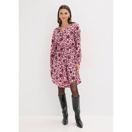 bonprix Midikleid aus flie&szlig;ender Viskose, rosa, Viskose