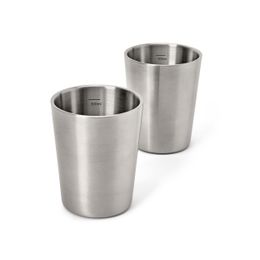 Tchibo - 2 Camping-Becher - silber