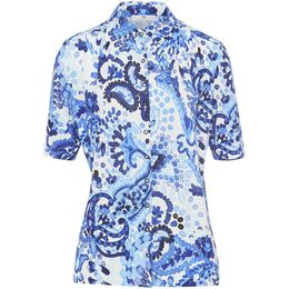 Peter Hahn - Jersey-Bluse, blau, Gr. 40 / M
