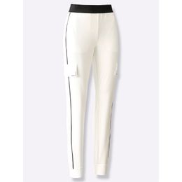 WITT Damen Jogg Pants mit Oberschenkel-Taschen, ecru, Gr&ouml;&szlig;e 36