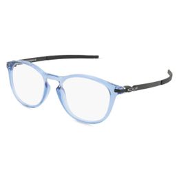 Oakley OX8105 Brille Herren | Fassung: Vollrand, Rund, Blau Transparent