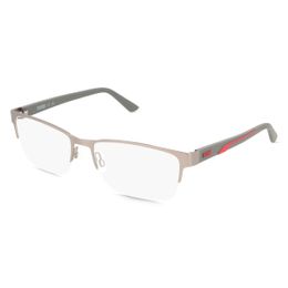 Puma PU0472O Brille Unisex | Fassung: Vollrand, Quadratisch, Ruthenium Grau