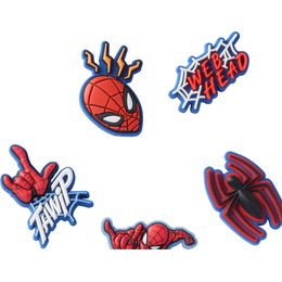 Crocs Jibbitz Spider Man 5er Pack rot - Handschuhe, G&uuml;rtel & Sonstiges
