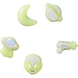 Crocs Jibbitz Glow In The Dark Space 5er Pack gelb - Handschuhe, G&uuml;rtel & Sonstiges