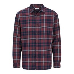 Jack & Jones Jack & Jones Hemd 'JJJoshua' Herren Gr&ouml;&szlig;e XS marine / weinrot / wei&szlig;