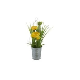 M&ouml;bel Kraft Ranunkel im Zinktopf gelb Kunststoff,Eisen,Polyester Ma&szlig;e (cm): H: 22 &Oslash;: 5.5 &raquo; M&ouml;bel Kraft
