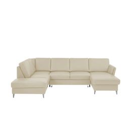 meinSofa Wohnlandschaft Veit creme Ma&szlig;e (cm): B: 305 H: 90 T: 204.0 Sofas > Sofas nach Material > Ledersofas &raquo; Sofa DE