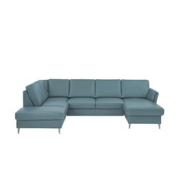meinSofa Wohnlandschaft Veit blau Ma&szlig;e (cm): B: 305 H: 90 T: 200.0 Sofas > Sofas nach Material > Ledersofas &raquo; Sofa DE