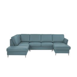 meinSofa Wohnlandschaft Veit blau Ma&szlig;e (cm): B: 305 H: 90 T: 204.0 Sofas > Sofas nach Material > Ledersofas &raquo; Sofa DE