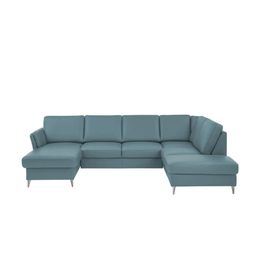 meinSofa Wohnlandschaft Veit blau Ma&szlig;e (cm): B: 305 H: 90 T: 200.0 Sofas > Sofas nach Material > Ledersofas &raquo; Sofa DE