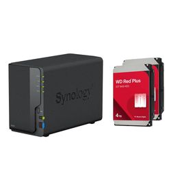 Synology DiskStation DS223 2 Einsch&uuml;be NAS-Server Leergeh&auml;use + 8 TB (2x 4 TB) WD Red 40EFZZ SATA 3.5" HDD Festplatten