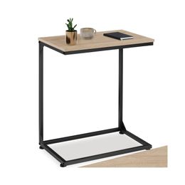 TecTake&reg; Beistelltisch, Industrial Style, in praktischer C-Form, 55,5 x 35 x 67 cm