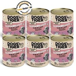 Dogs'n Tiger Gl&uuml;cksbringer Rind & Lamm 6x800 g