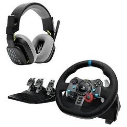 Logitech G29 Driving Force Rennlenkrad und Bodenpedale f&uuml;r PS5, PS4, PC, Mac + Astro A10 Gen 1 Gaming Headset Kabelgebundenes